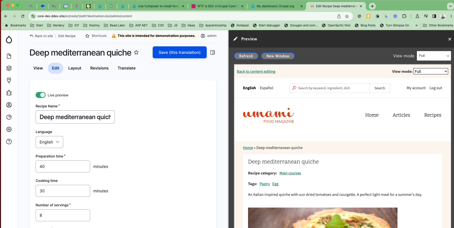 Safari: Loads preview link in window instead of in off-canvas dialog [#3355708] | Drupal.org